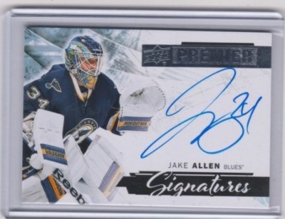 15-16 2015-16 UD PREMIER JAKE ALLEN SIGNATURES AUTOGRAPH PS-JA BLUES | eBay
