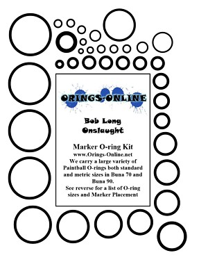 Bob Long Onslaught Paintball Marker O-ring Oring Kit x 4 rebuilds ...