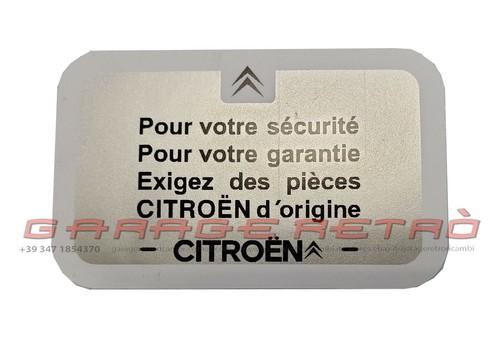 Citroen 2CV Dyane Mehari Sticker Spare Parts Original Small | eBay