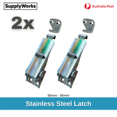 2x Stainless Steel 304 Over Centre Latch with Clip Lock Toggle Lock ...