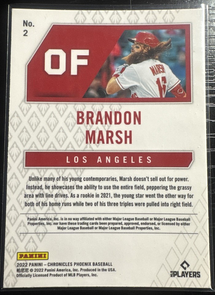 2022 Chronicles-Phoenix Brandon Marsh #2 Building Blocks/2022 Mosaic ...