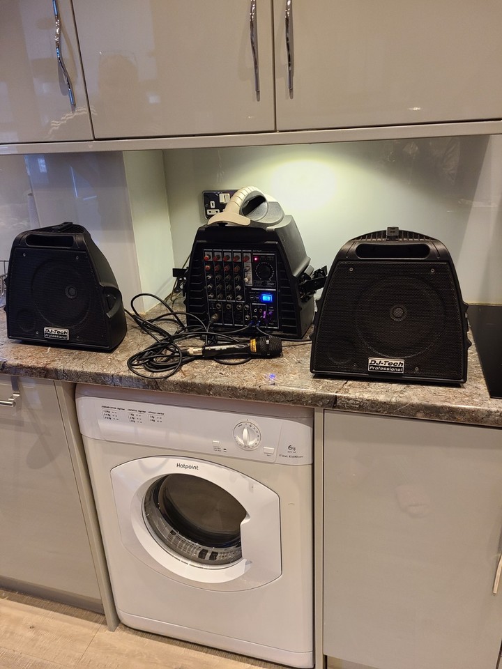 DJ Tech stage visa 200 140 Watt Portable PA System with MP3 Playback ...