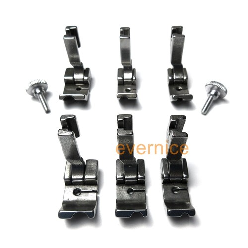 6 HIGH SHANK PIPING FEET FOOT SET 1/8" 3/16" 1/4" for JUKI SINGER ...