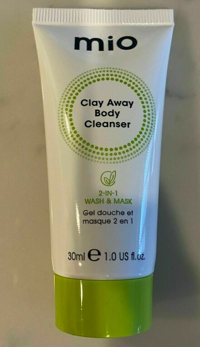 Mio Clay Away Body Cleanser 2-in-1 Wash & Mask 1oz / 30ml | eBay