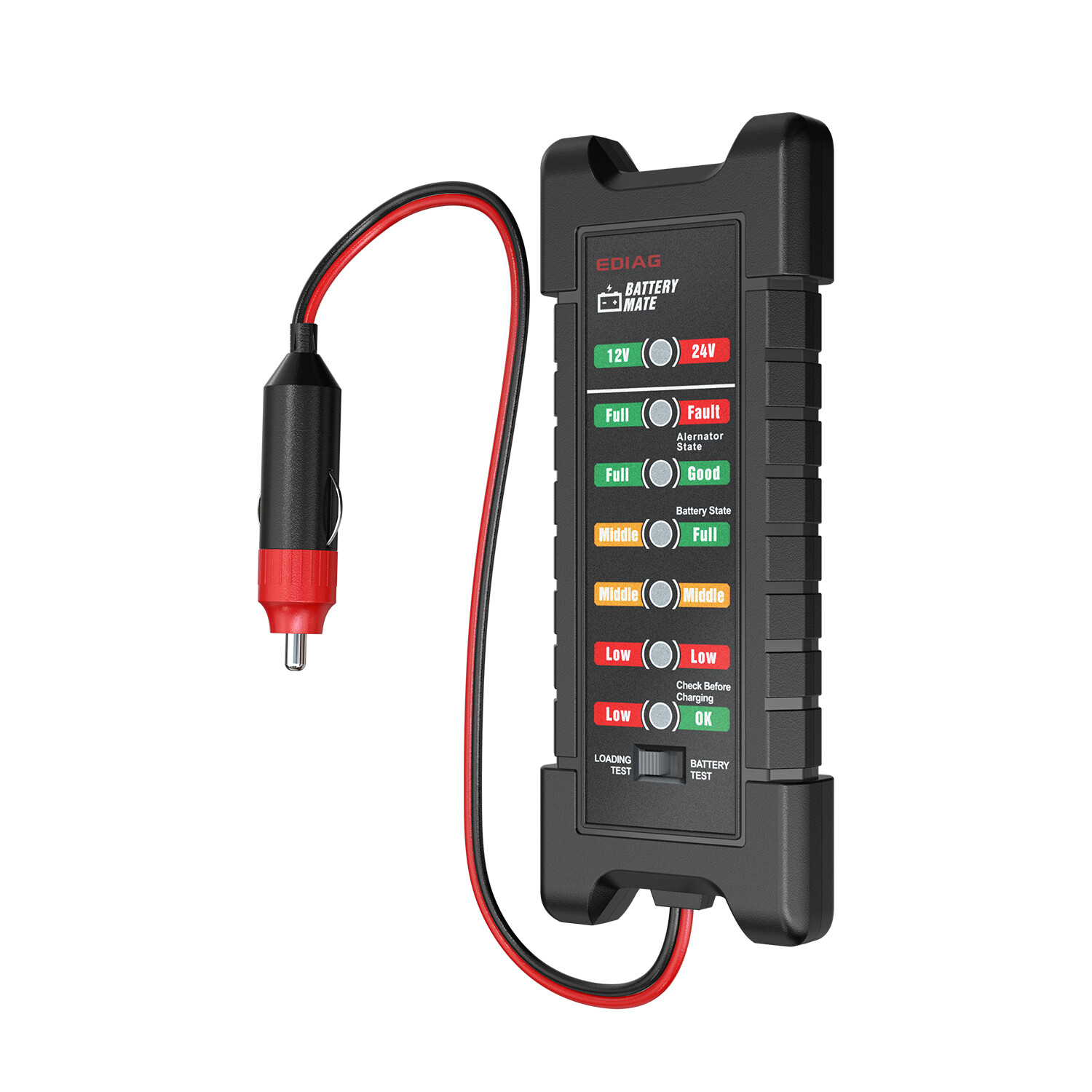 BM410 Car Truck Battery Tester 12V 24V Digital Battery Alternator ...