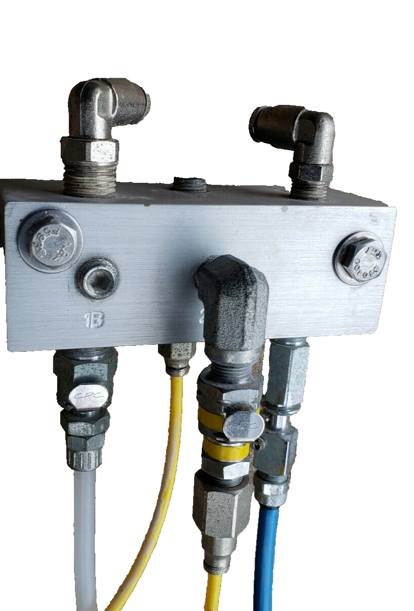 Pneumatic Adapter Air Valve Manifolds, Size: 4-1/8'' x 1-1/2'' x 1-1/2 ...