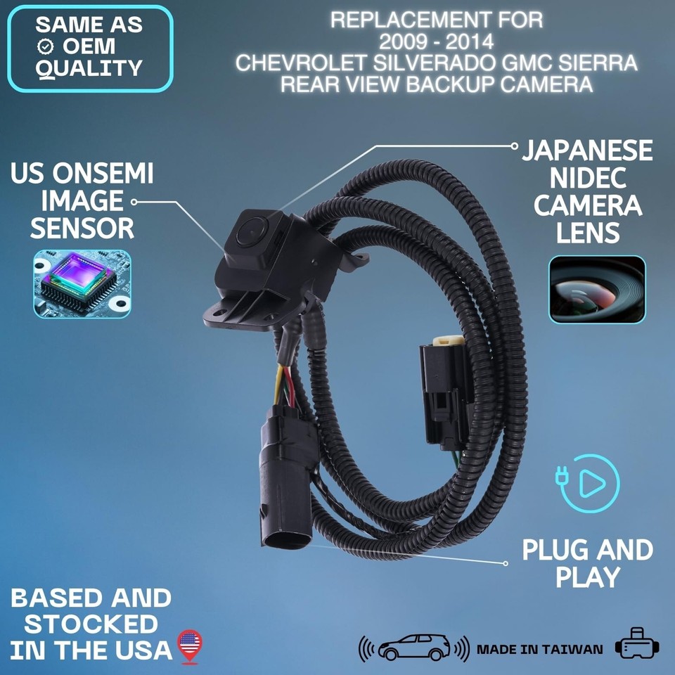 Backup Camera Replaces for 09 10 11 12 13 14 Chevrolet Silverado GMC ...