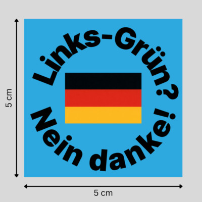 Grun Nein Danke Aufkleber