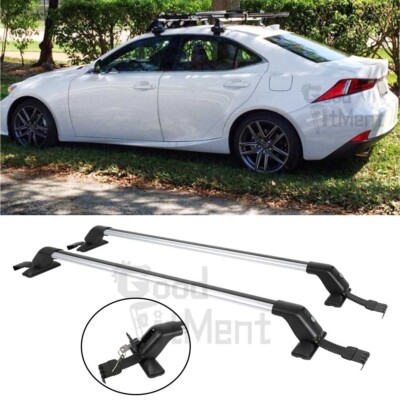 For Lexus IS250 Sedan Chrome 43.3" Top Roof Rack Kayak Carrier Cross ...