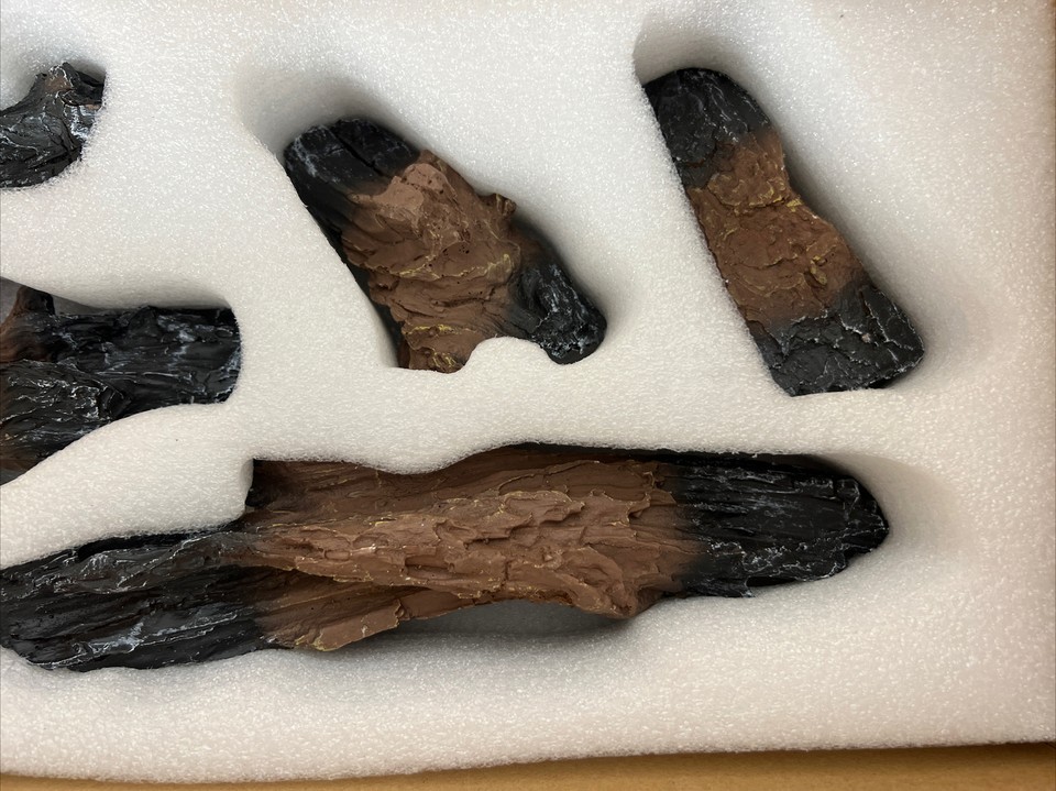 Resin logs Replacement 14 Piece Gas Fireplace Logs, new FREE SHIPPING ...