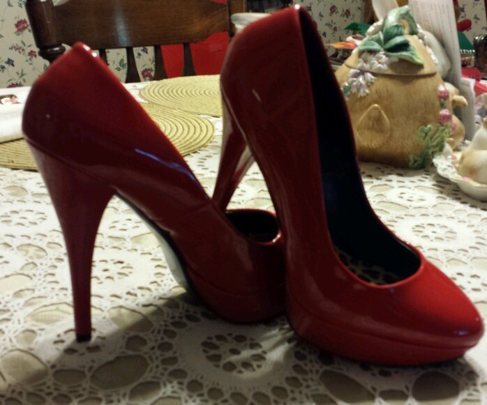NEW ♡ PinUp COUTURE ♡ WOMEN'S RED STILETTOS ♡ 5 INCH HEELS ♡ SIZE 9 ...
