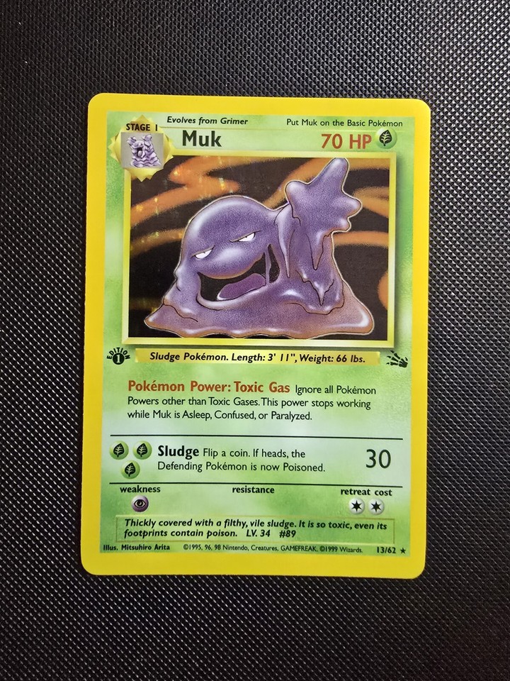 Pokémon TCG Muk Fossil 13/62 Holo * 1st Edition * Holo Rare | eBay