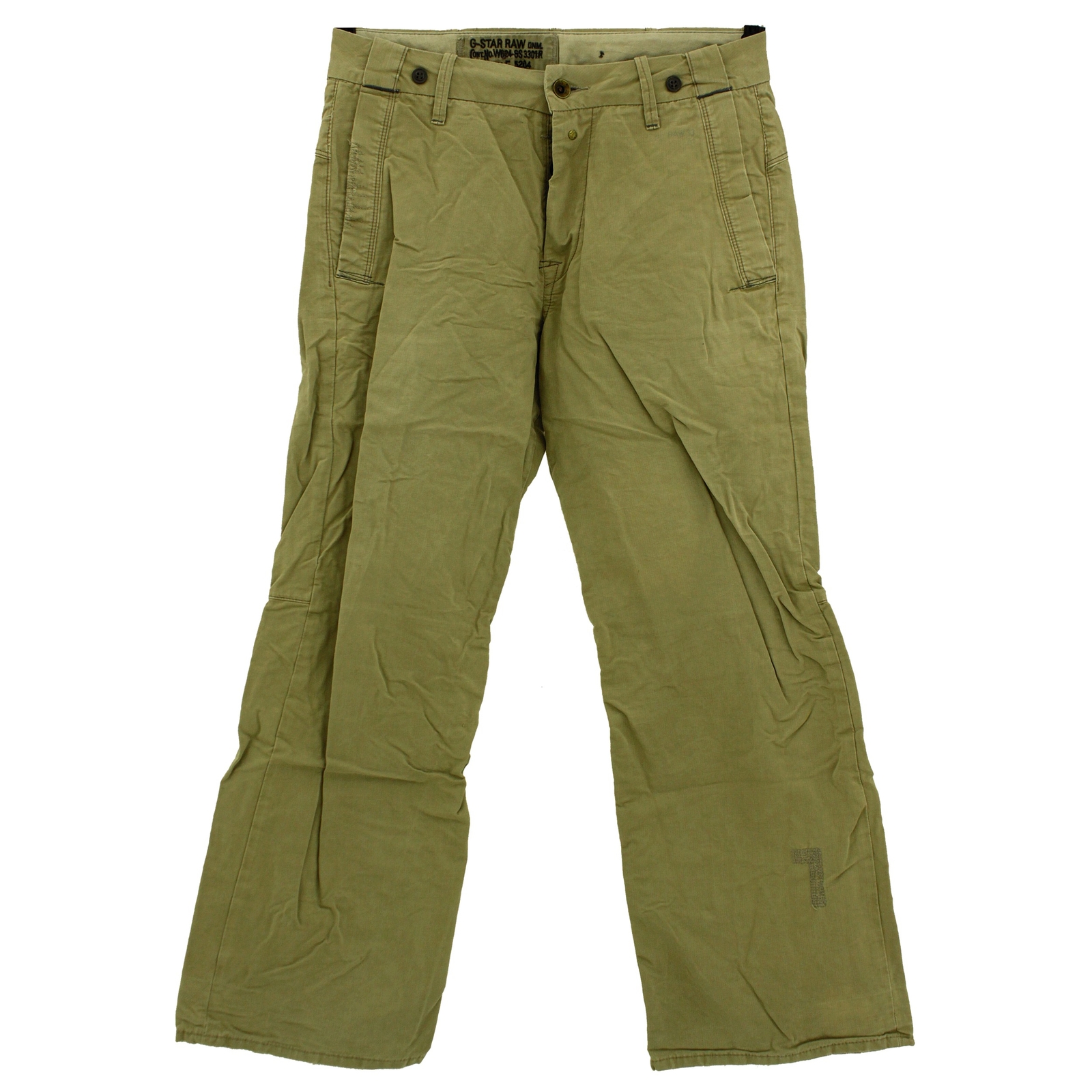 #8008 G-STAR Herren Jeans Hose GARBER Chino ohne Stretch khaki grün 32/ ...