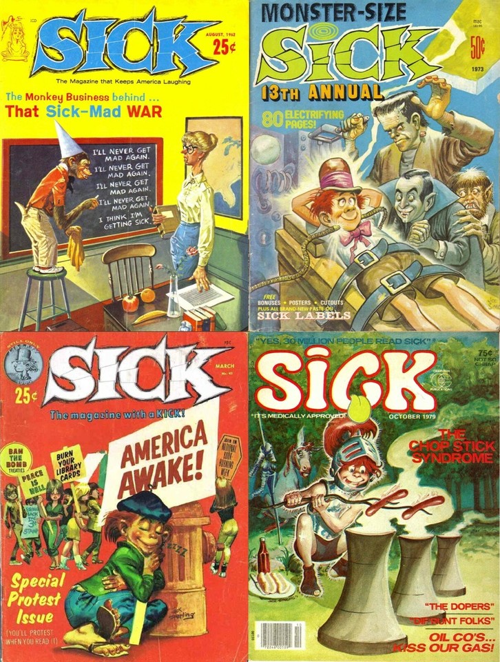 80 Old Rare Issues of Sick - Comics Risqué Saucy Racy Sexy Art Magazine on USB | eBay