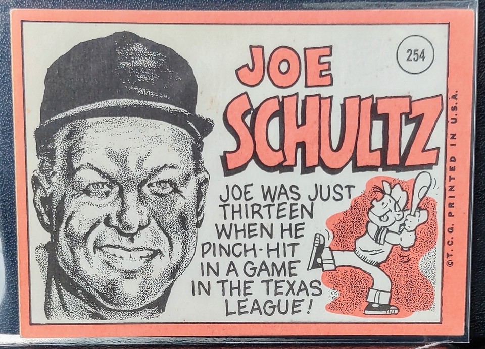1969 Topps Joe Schultz #254 Seattle Pilots Manager EX-NMT | eBay