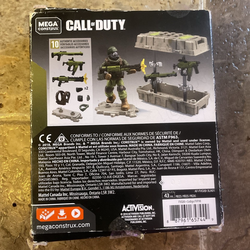 Mega Construx Call of Duty COD WWII Weapon Crate Construction Set 33 ...