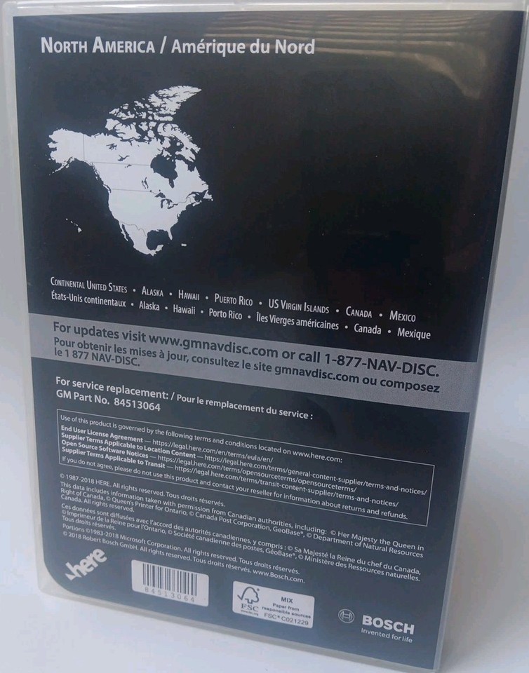 2019 Navigation System Map Update - N. America GM Vehicles USB - Part ...