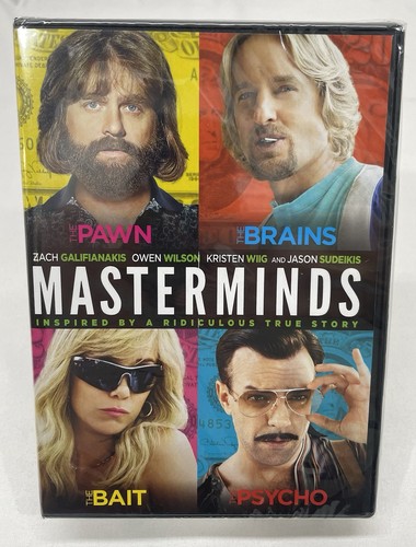 Masterminds (DVD, 2017) BRAND NEW FACTORY SEALED! Comedy Based On True ...