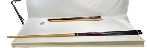 3 Vintage Harvard Pool Cues Sticks 2 58”& 1 57” 3 Piece Harvard Cue ...
