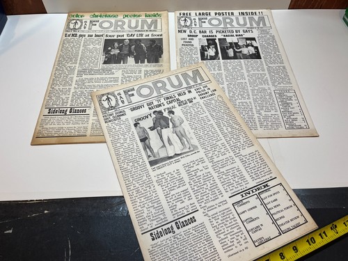 3 Gay Forum #1, color -- Vintage 1970 era Gay Pride history newspaper ...