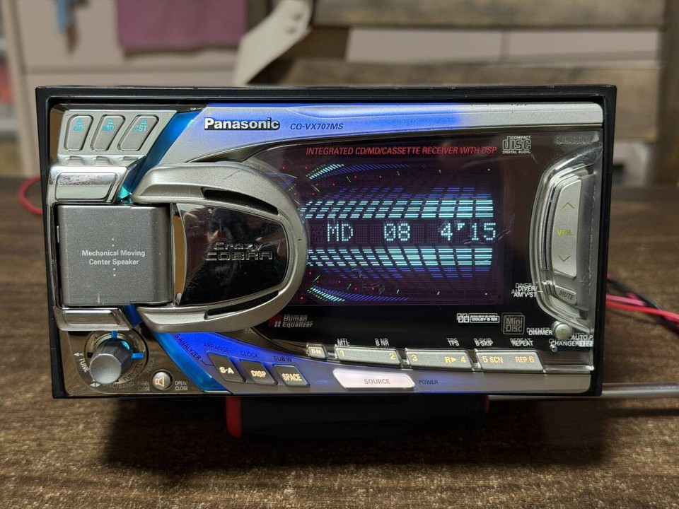 Panasonic CQ-VX707MSD 2DIN CD/MD Cassette Deck Audio Hi-Fi Vintage ...