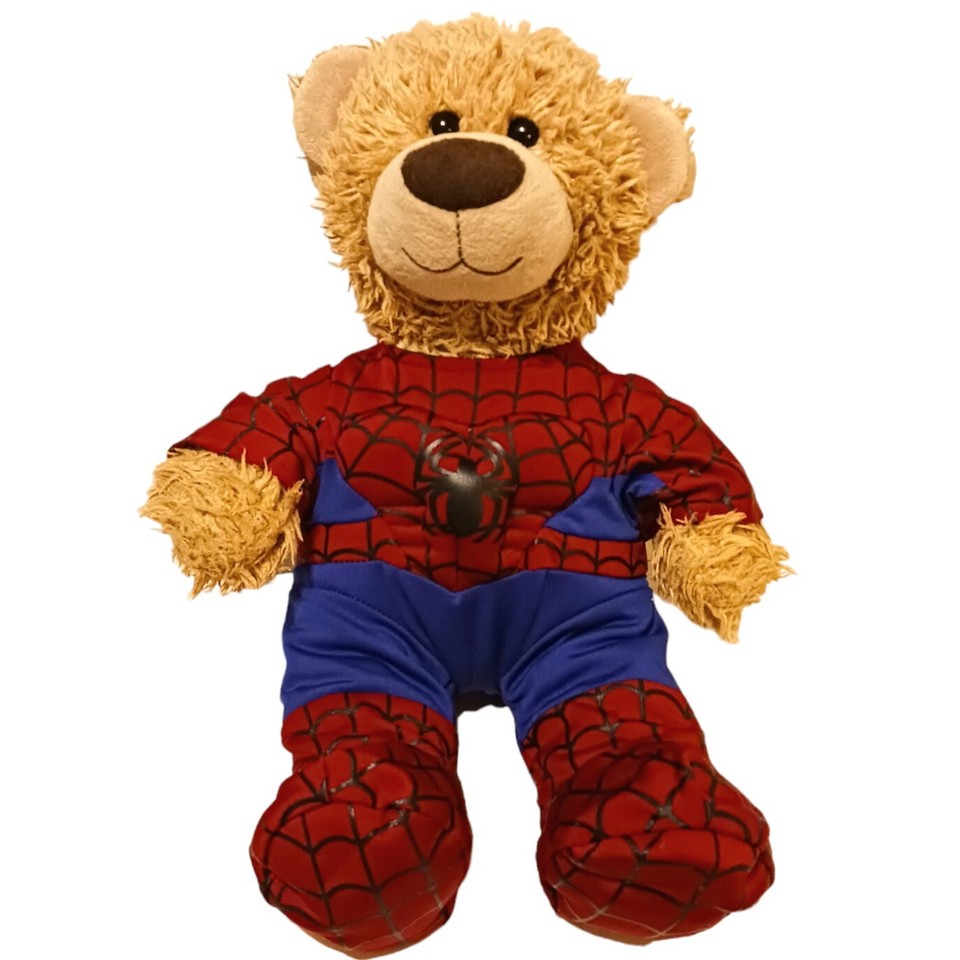 Build a Bear Teddy Bear 2012 Brown Marvel Spider-Man Spider Sense ...