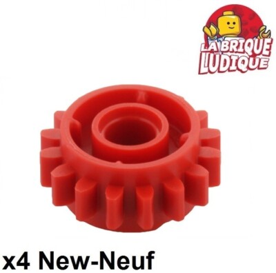 Lego technic 4x engrenage pignon gear 16 tooth clutch rouge/red 18946 ...