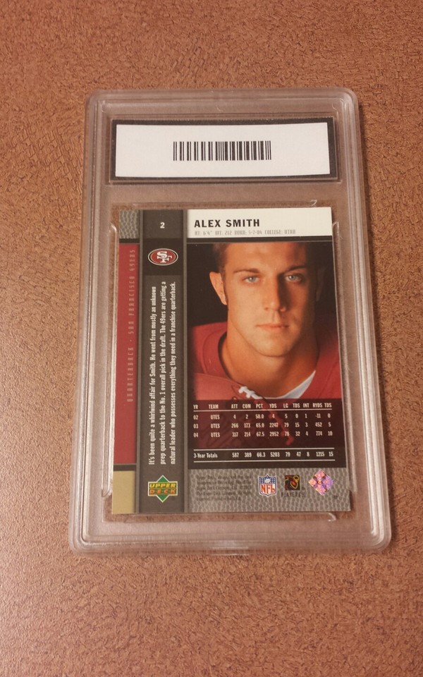 2005 UD Rookie Premiere Alex Smith PGA 10 Rookie Card. Redskins | eBay