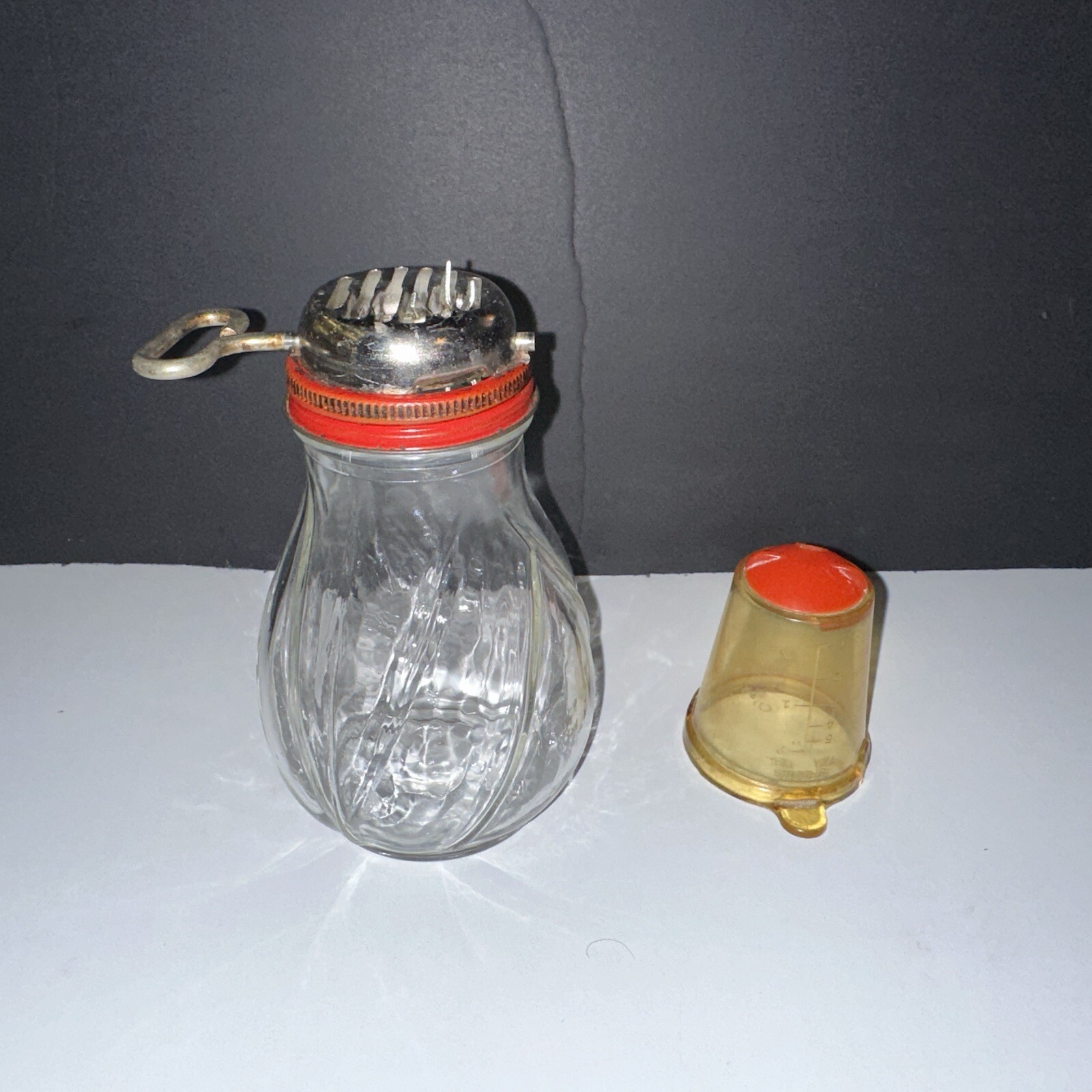 Vintage Glass Rotary Parmesan Cheese Grater Key Grinder Tin Lid W ...