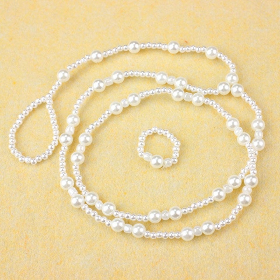 Pearl Barefoot Sandal Anklet Foot Chain Toe Ring Beach Ankle Bracelet ...