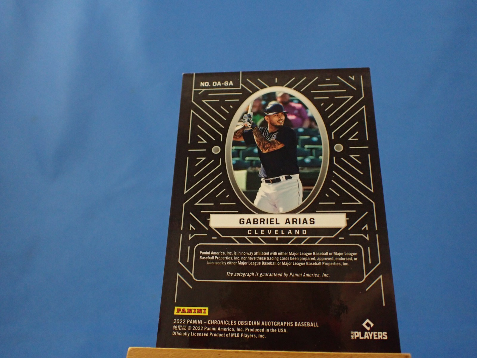 Gabriel Arias Chronicles Obsidian Autographs 2022 RC Rookie Autograph ...