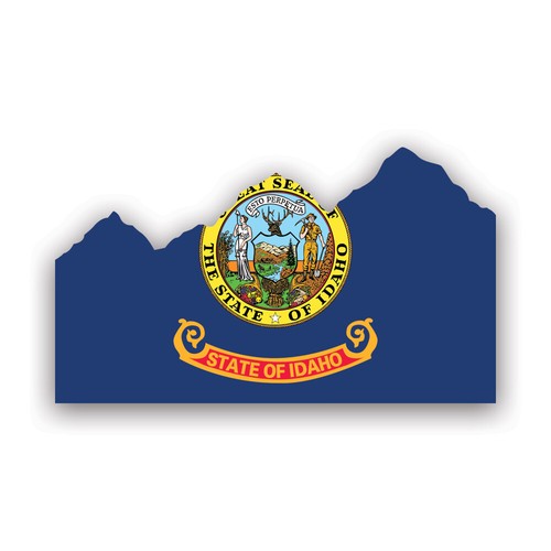 Idaho State Rocky Mountains Sticker Decal - Weatherproof - id explore ...