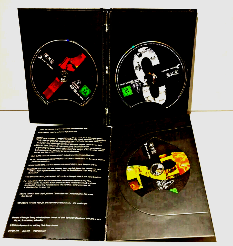 PEARL JAM TWENTY PJ20 CAMERON CROWE Doc 3 DVD Deluxe Digipak, Vedder ...