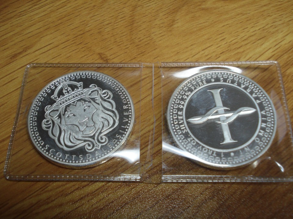 2 Scottsdale Mint 1 oz Silver Rounds Two Lion Omnia Type 1 | eBay