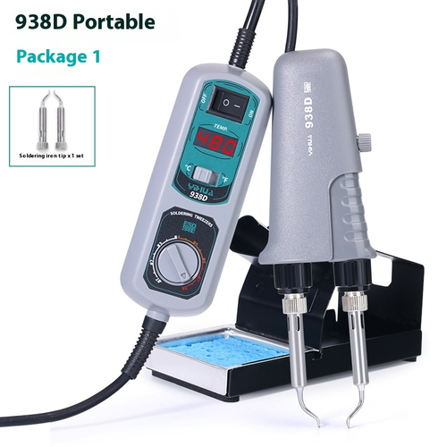 938D Constant Temperature Tweezer-shaped Electric Soldering Iron Double ...