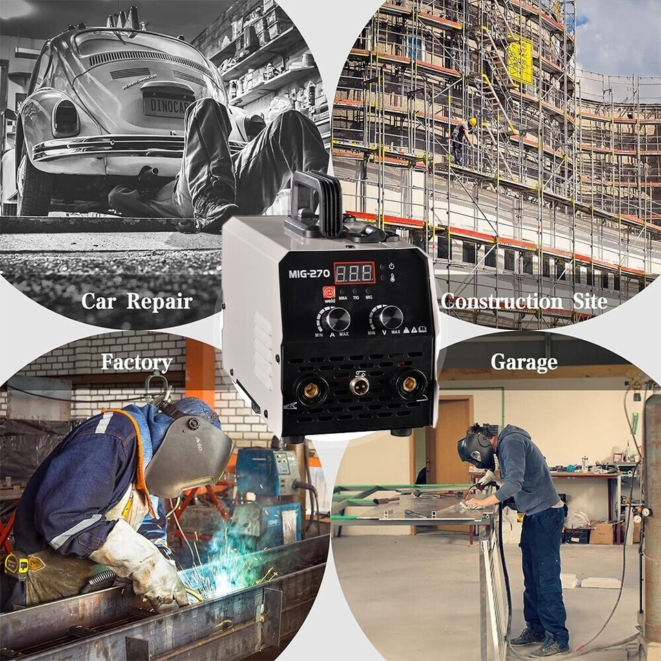3 IN 1 MIG WELDER INVERTER 270A DC MMA GASLESS TIG ARC MIG WELDING ...
