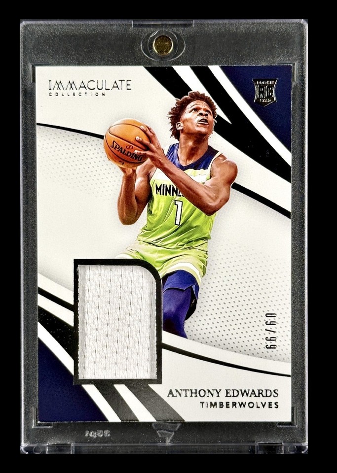 Anthony Edwards ROOKIE RC PATCH #/99 🔥 2020 NBA STAR SP MINNESOTA ...