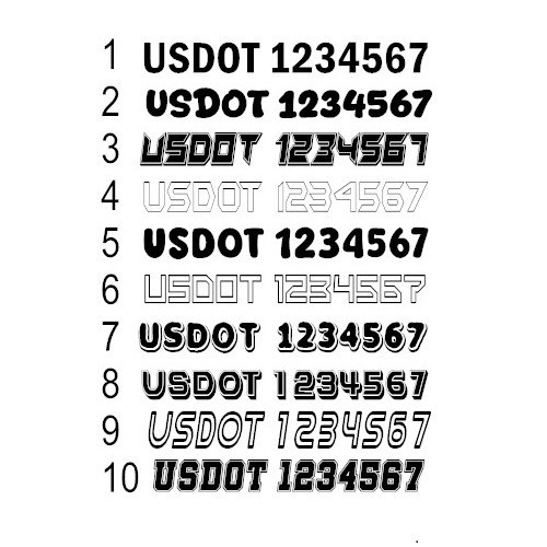 2x USDOT Vinyl Numbers Custom Stickers Decals Truck Semi US DOT ...