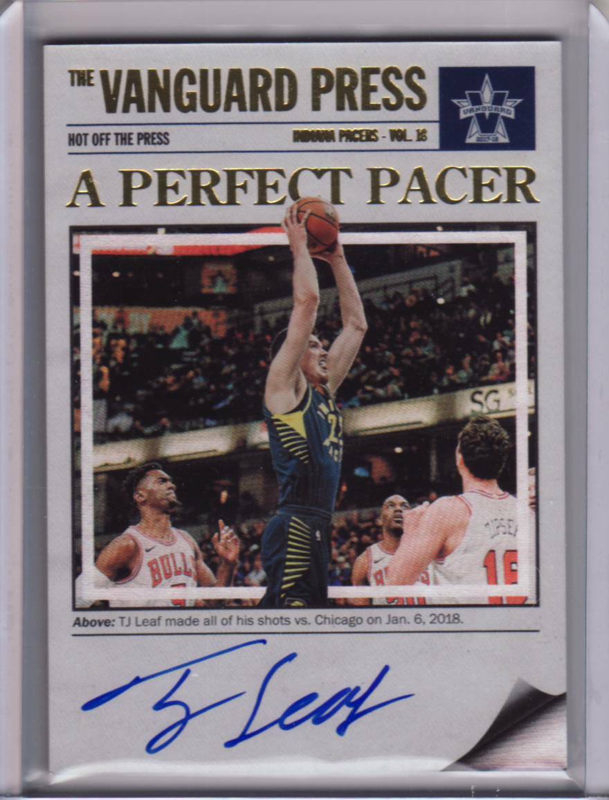 2017-18 Panini Vanguard TJ Leaf Pacers Rookie Auto 78/99 | eBay