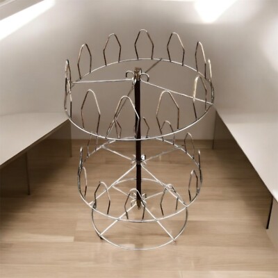 MCM Vintage Mid Century Metal spinning Shoe rack Tree Rotating 12 Pairs ...