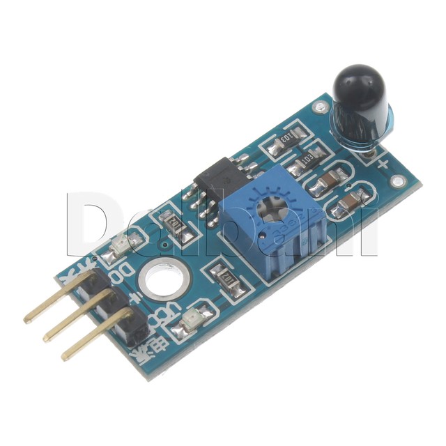 LM393 2 Channel Flame Sensor Module Wavelength 760nm-1100nm Arduino ...