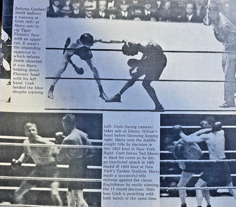 1969 Boxer Harry Greb illustrated | eBay