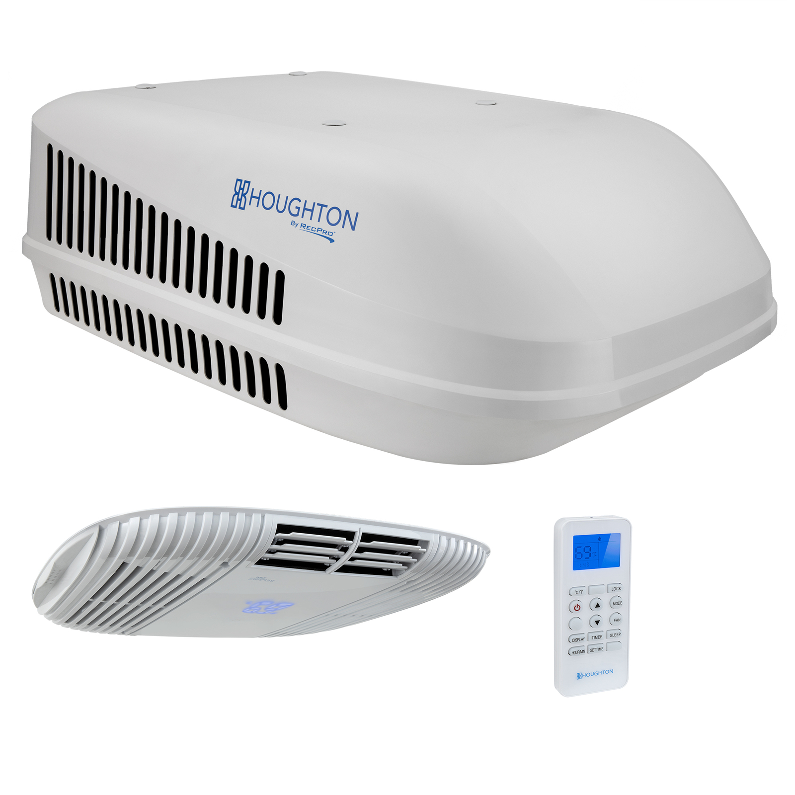 RecPro RV Air Conditioner 13.5K Camper Rooftop Ducted AC Unit White or ...