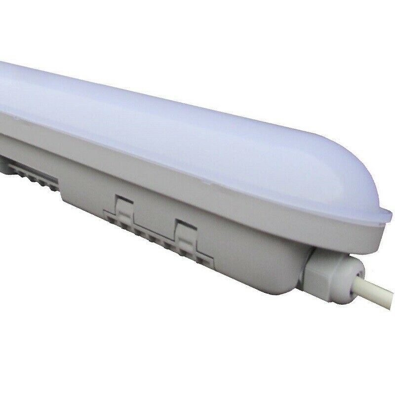 5FT SINGLE LED NON CORROSIVE LIGHT FITTING WEATHERPROOF IP65 GARAGE ...