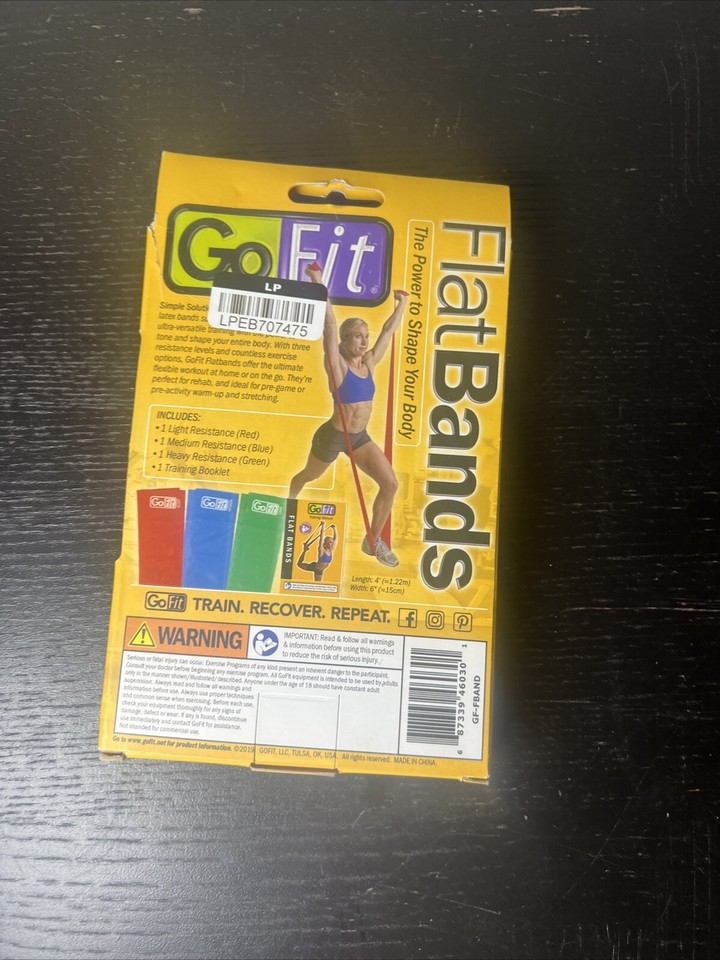 GoFit Exercise Resistance Flat Bands Resistances Light, Medium, Heavy W ...