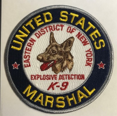 USMS US Marshals Service East District of NY K9 EMBROIDER Patch ...