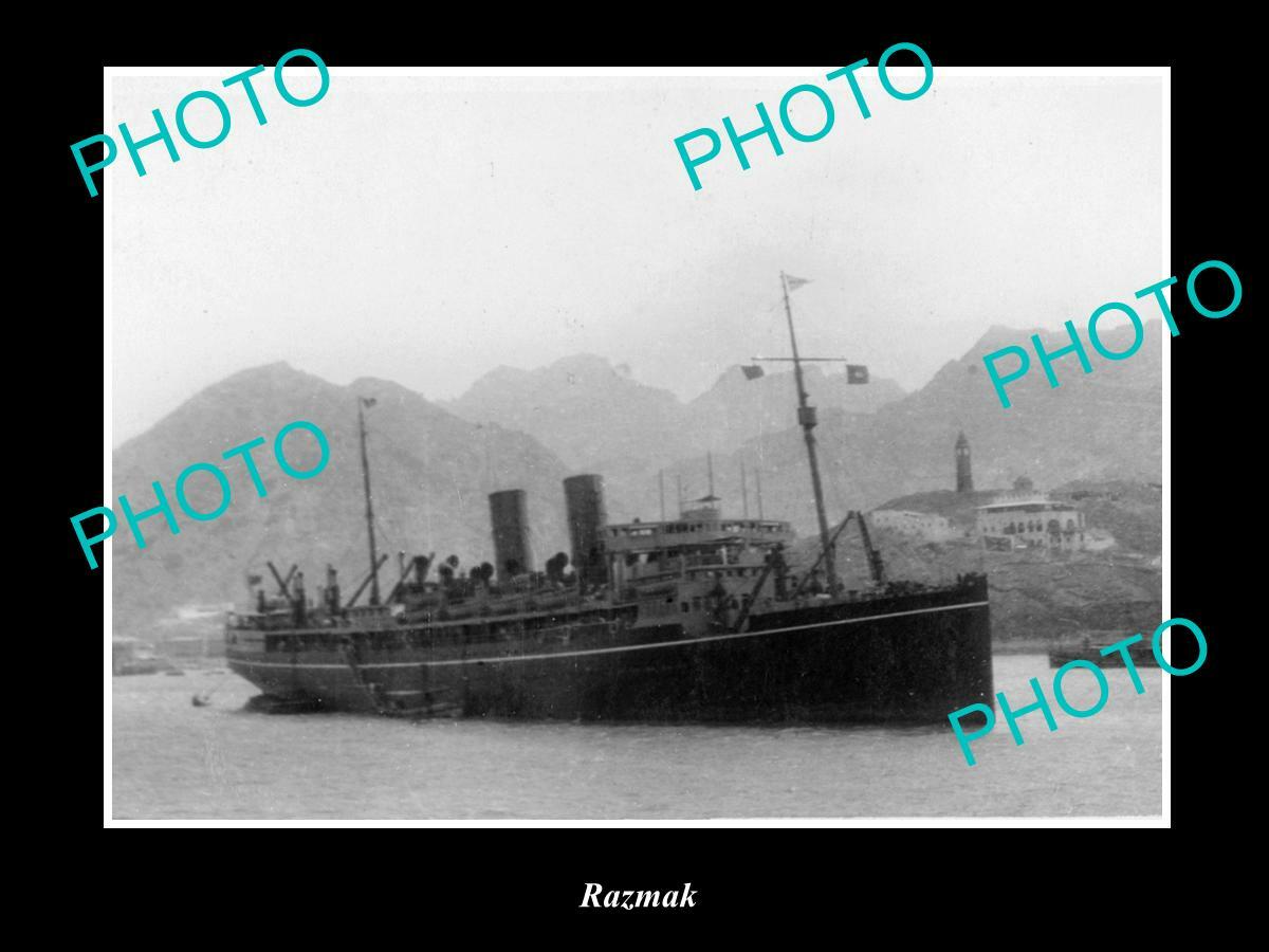 OLD 8x6 HISTORIC MERCHANT SHIP PHOTO OF THE STEAMSHIP SS RAZMAK c1920s ...