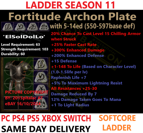 LADDER PC PS4 PS5 XBOX SWITCH Fortitude Archon Diablo 2 Resurrected ...