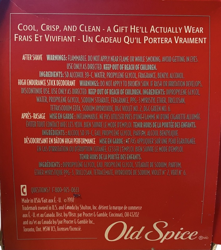 Vintage 1997 Old Spice The Gift Collection Set- After Shave And ...