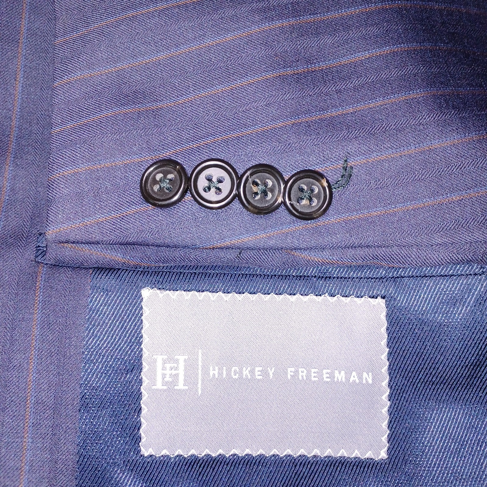 HICKEY FREEMAN Blazer Mens 40R Blue Suit Jacket Sport… - Gem